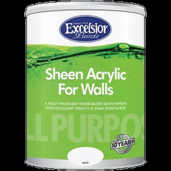 EXCELSIOR PAINT / All Purpose Sheen Acrylic for Walls Clear Base Paint ...