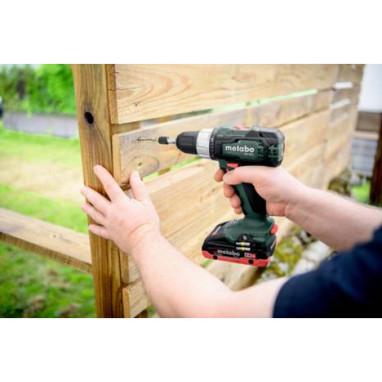 METABO / Cordless Hammer Drill Set 18v 25/50NM, includes Batteries ...