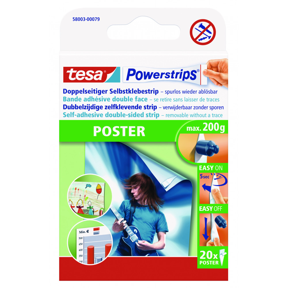 tesa Powerstrips Poster 20 Strips